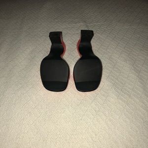 Studio C | Shoes | Studio C Deep Coral Slip On Mule Heel | Poshmark